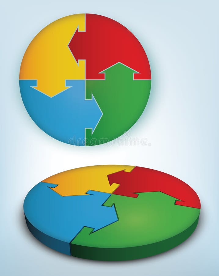 Wheel chart stock vector. Illustration of modern, arrow - 19041933