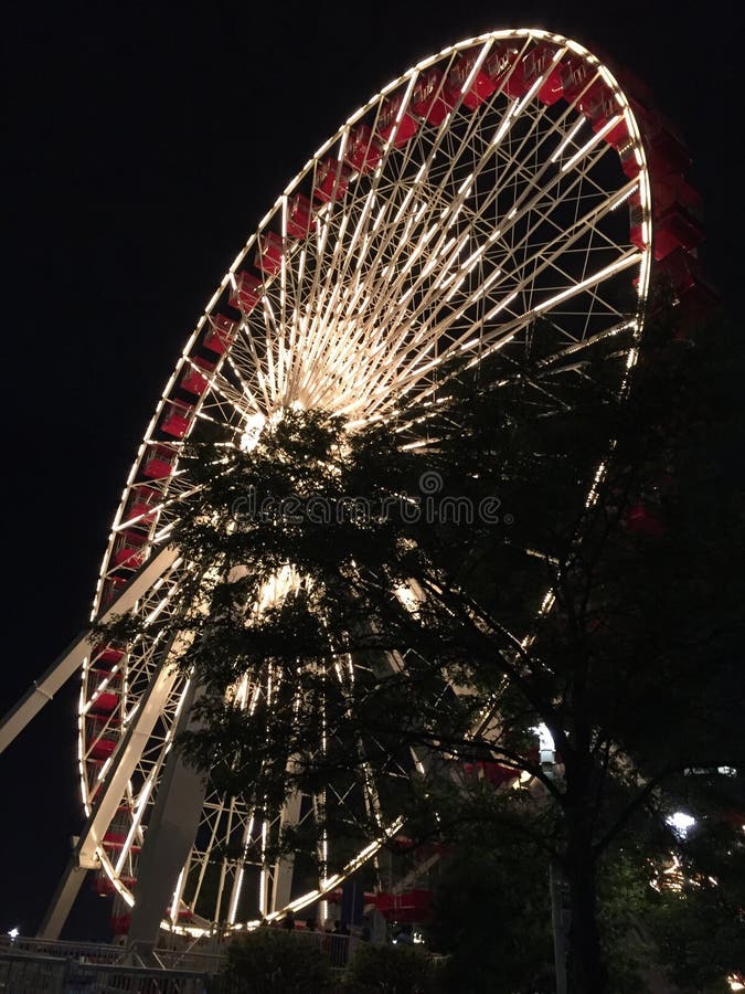 Chicago wheel at funfair stock image. Image of happiness - 1912361