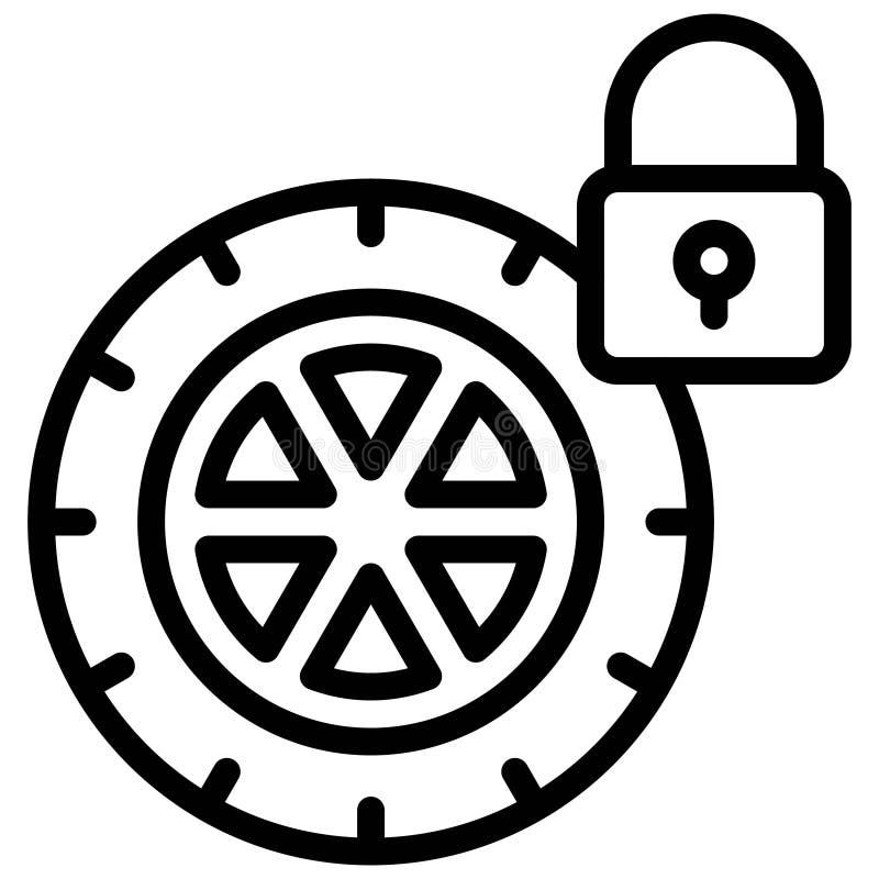 Wheel Clamp Icon, Parking Lot Related Vector Stock Vector ...