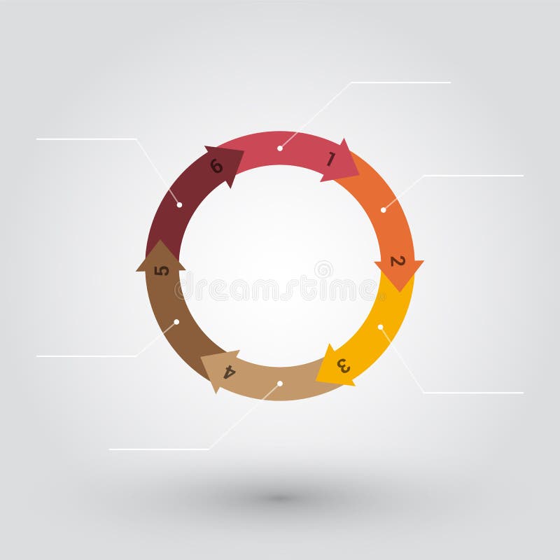 Wheel from Colored Pastel Numbered Arrows Stock Vector - Illustration ...