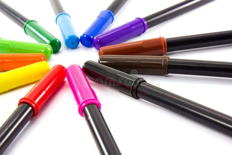 Wheel colorful pen stock photo. Image of motley, color - 26864078
