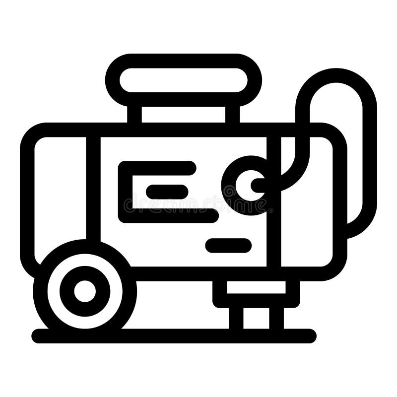 Garage Compressor Icon, Outline Style Stock Vector - Illustration of ...