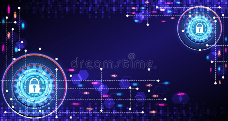 Wheel Cyber Security and Information or Network Protection.Gear ...