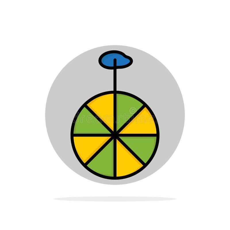Wheel, Cycle, Circus Abstract Circle Background Flat Color Icon Stock ...