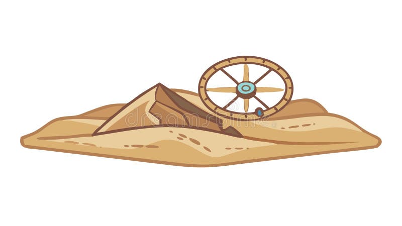 Wheel in Desert Landscape Exploration, Vector Design Generative AI ...