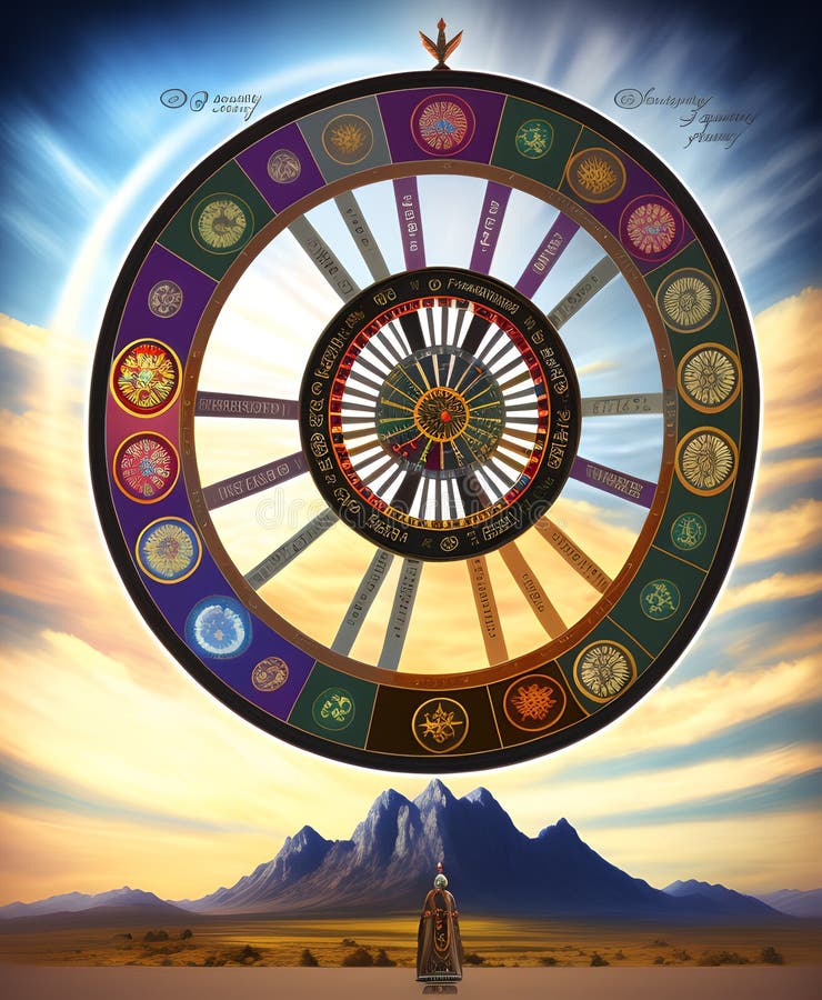 Wheel of Destiny, Generative AI Illustration Stock Illustration ...
