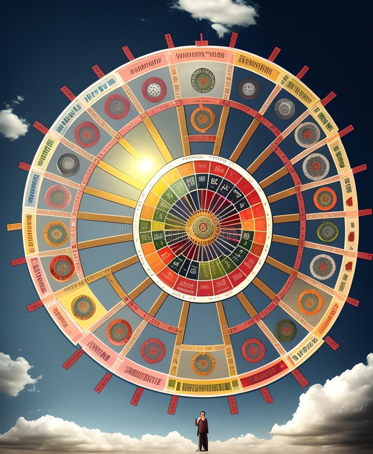 Wheel of Destiny, Generative AI Illustration Stock Illustration ...