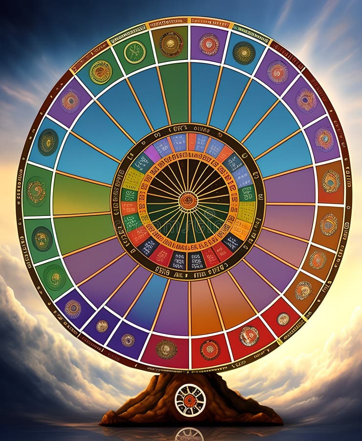 Wheel of Destiny, Generative AI Illustration Stock Illustration ...