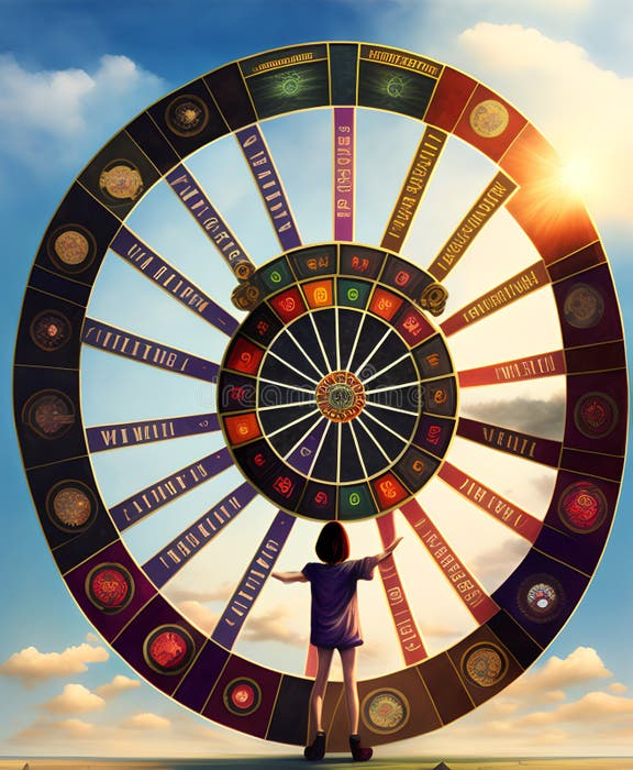 Wheel of Destiny, Generative AI Illustration Stock Illustration ...