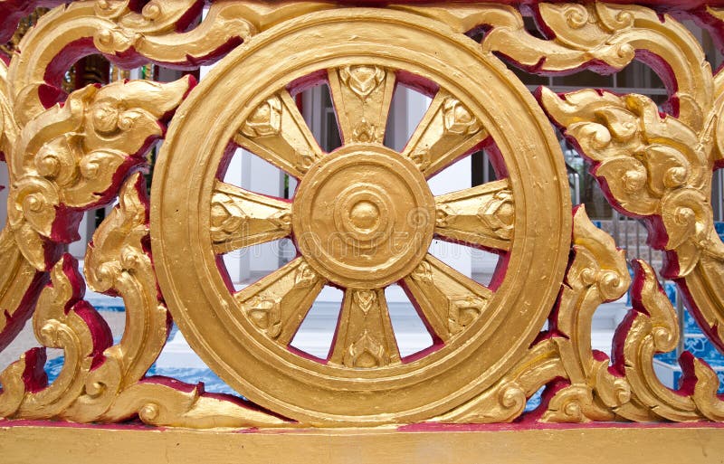 Wheel of Dhamma stock photo. Image of buddhism, buddhist - 20774414