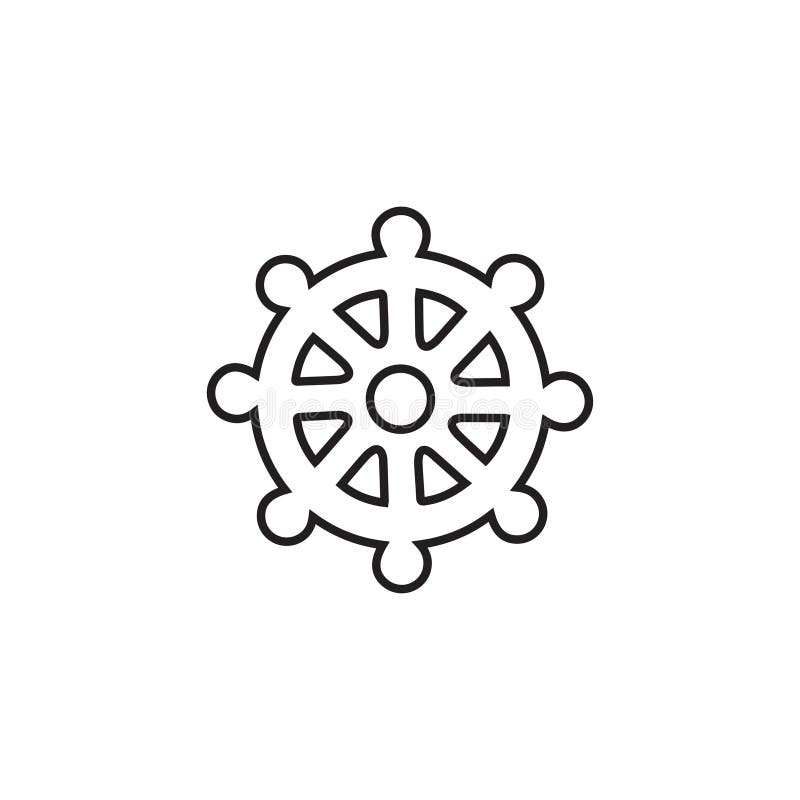 Wheel of Dharma Licon Linear of Buddhism and Hinduism Flat Icon for ... Wheel of Dharma Licon Linear of Buddhism and Hinduism Flat Icon for ...