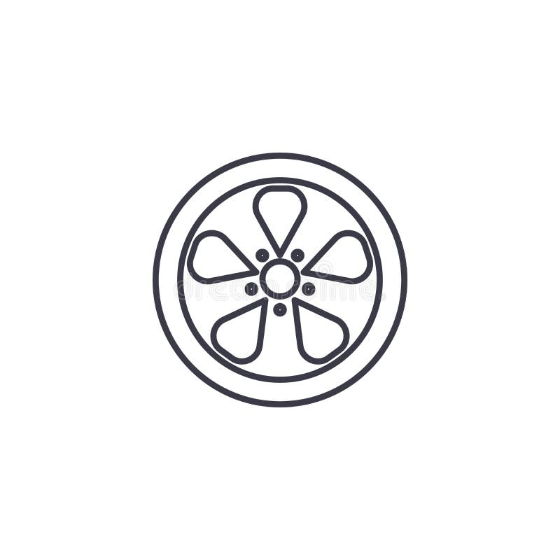 Wheel Disk Linear Icon Concept. Wheel Disk Line Vector Sign, Symbol ...