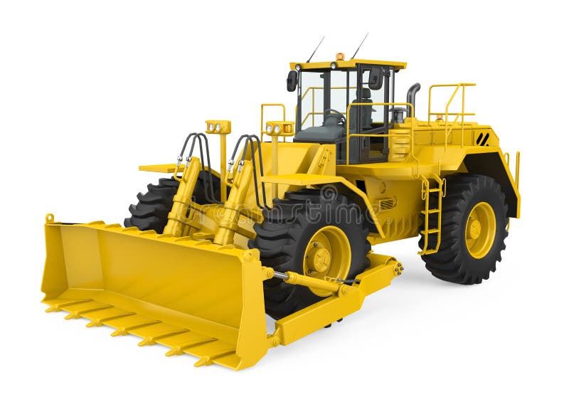 Wheel Dozer Isolated stock illustration. Illustration of tractor ...