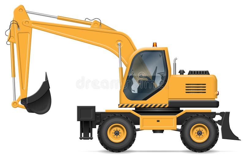 Bulldozer Side View Drawing