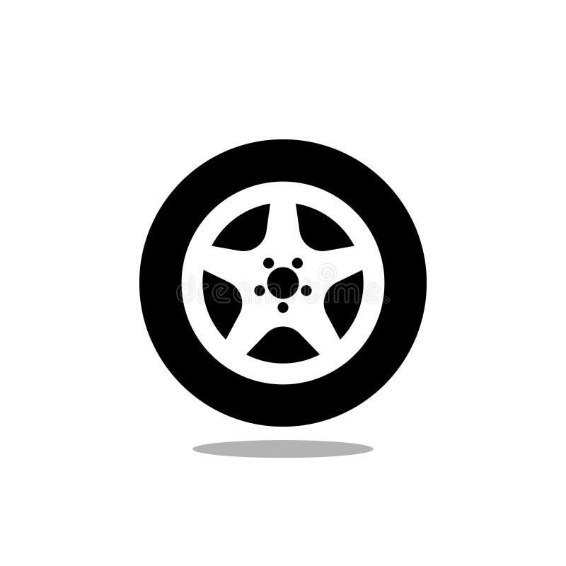 Car Wheel Icon. Vector Illustration Stock Vector - Illustration of auto ...