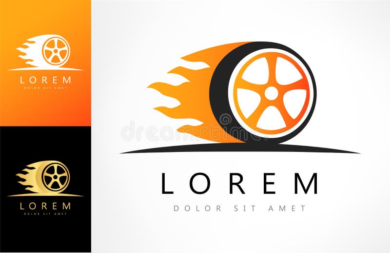 Wheel in Fire Flame Logo Vector Stock Vector - Illustration of graphic ...