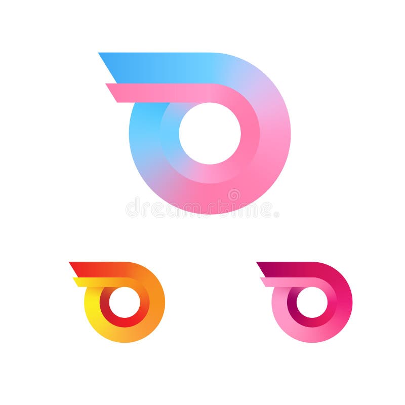 Wheel with Fire Logo. Minimalism Gradient Style Logotype Stock Vector ...