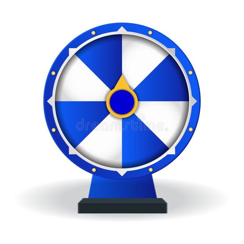 Wheel of Fortune Luck Design Vector Target Board with Blue Stand Stock ...