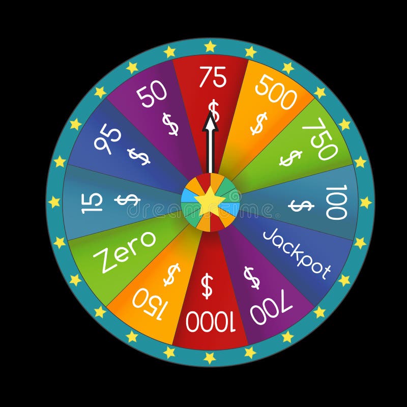 Wheel of Fortune, Lucky Icon on Transparent Background. Vector ...