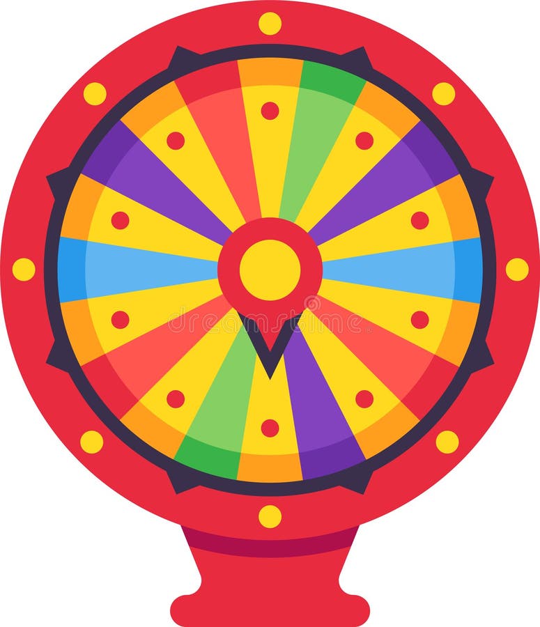 Wheel of Fortune with Many Colored Segments Representing Multiple ...