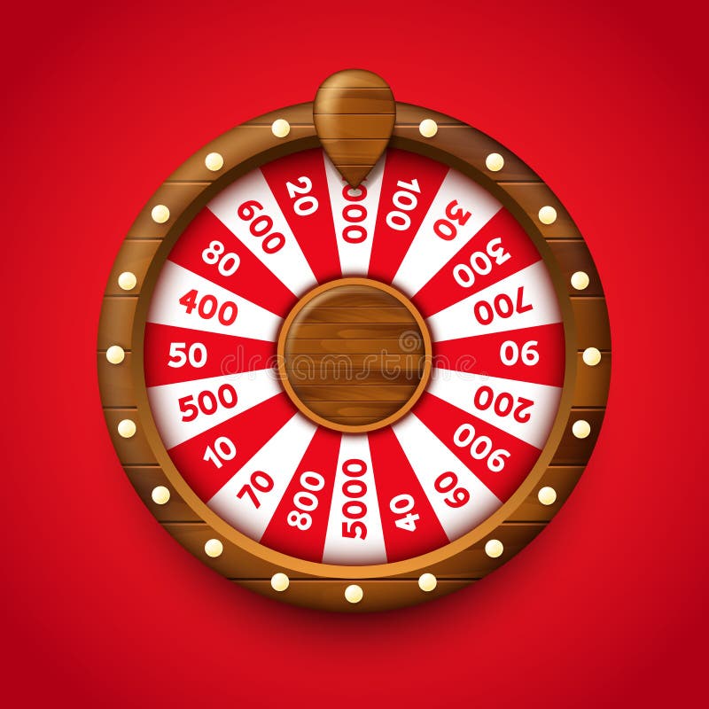 Wheel of Fortune. Wheel of Fortune with Wooden Frame. Vector Clipart ...