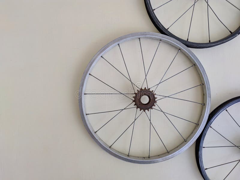 Wheel Frame Background on the Wall Stock Image - Image of isolated ...