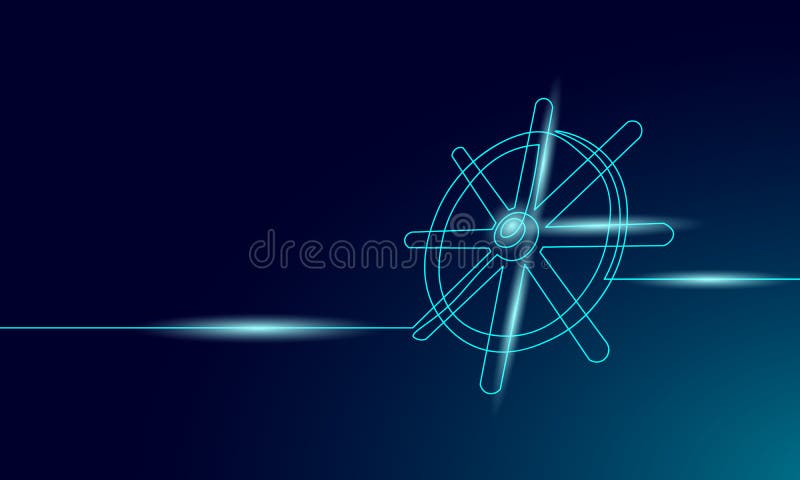 Wheel Helm Computer Developer App Concept. Business Digital Open Source ...