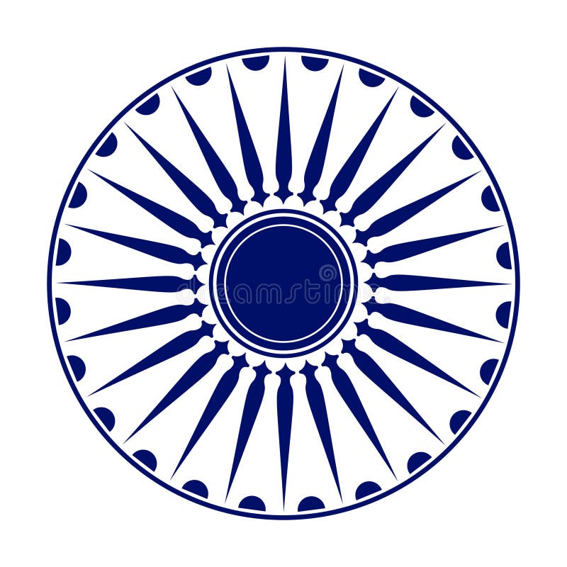 Ashok Chakra Symbol of Indian National Flag. Stock Vector ...