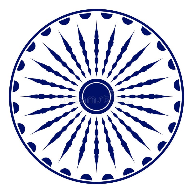 Ashok Chakra Symbol of Indian National Flag. Stock Vector ...
