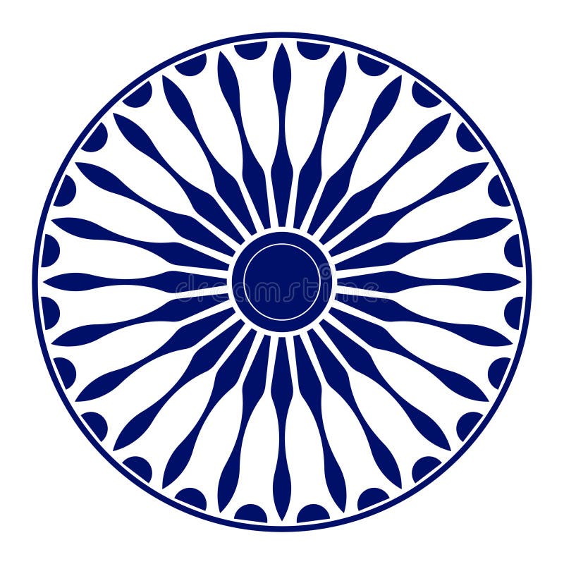 Ashok Chakra Symbol of Indian National Flag. Stock Vector ...