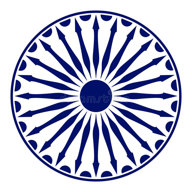 Ashok Chakra Symbol of Indian National Flag. Stock Vector ...