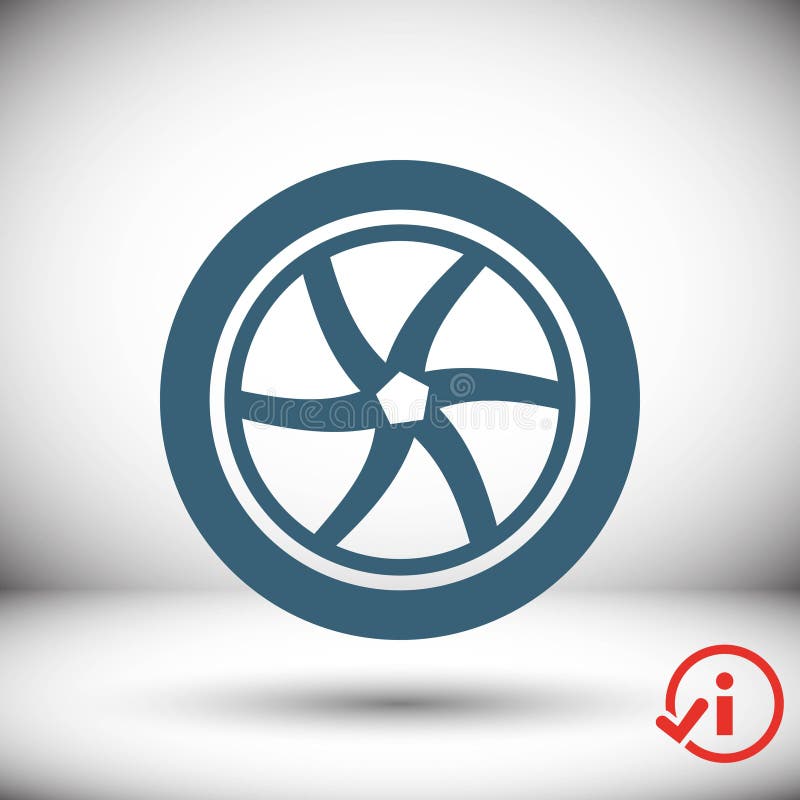 Wheel Icon Stock Vector Illustration Flat Design Stock Vector ...