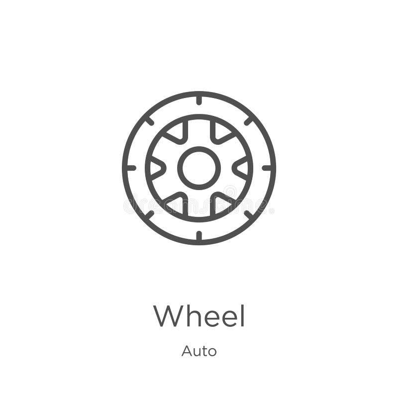 Wheel Icon Vector from Auto Collection. Thin Line Wheel Outline Icon ...