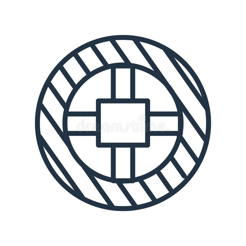 Wheel Icon Vector Isolated on White Background, Wheel Sign Stock Vector ...