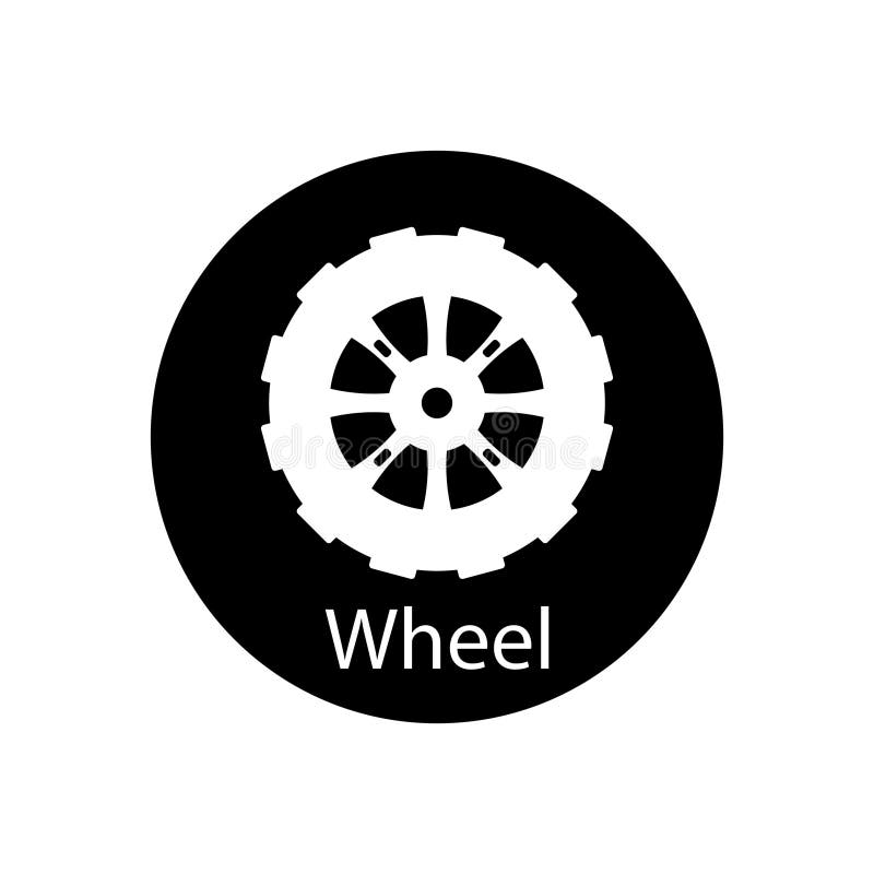 Wheel icon vector stock vector. Illustration of pictogram - 288709593