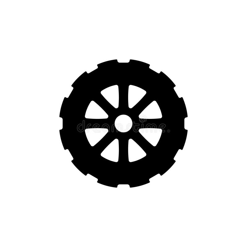 Wheel icon vector stock vector. Illustration of fast - 288709606