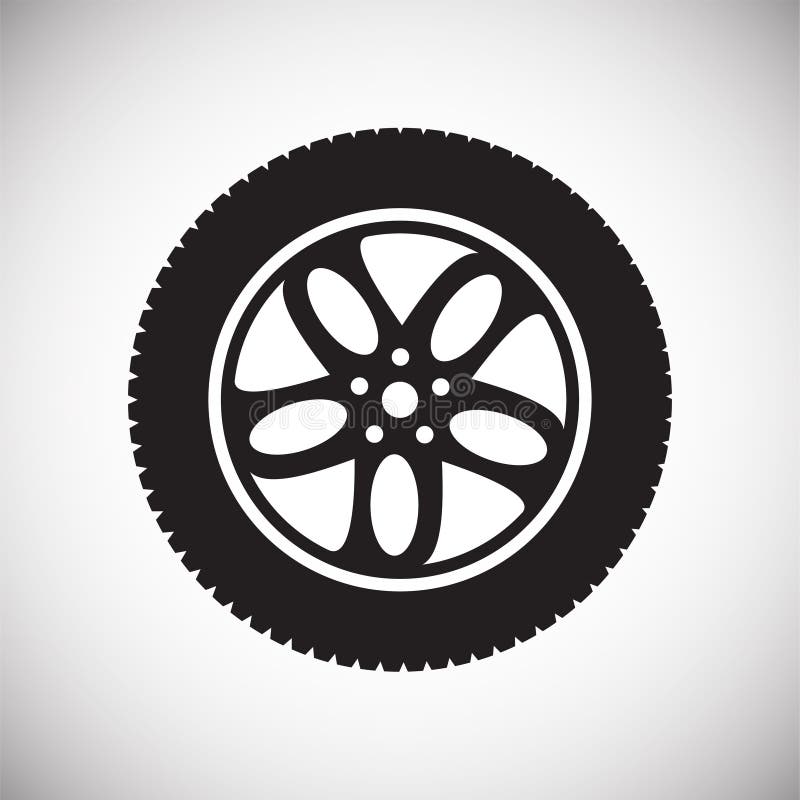 Wheel Icon on White Background for Graphic and Web Design, Modern ...