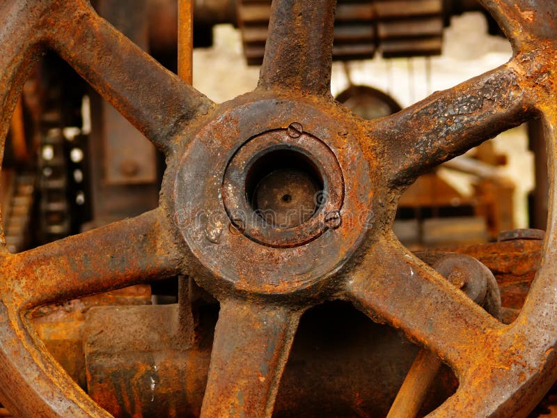 Wheel iron old rusty stock image. Image of mechanism - 18153307