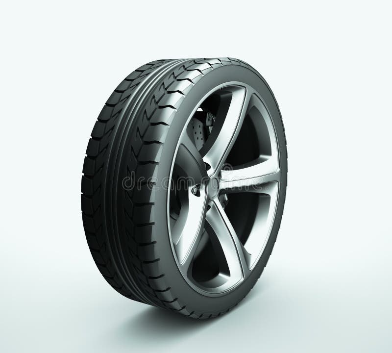 Wheel isolated on white stock photo. Image of automotive - 22015386