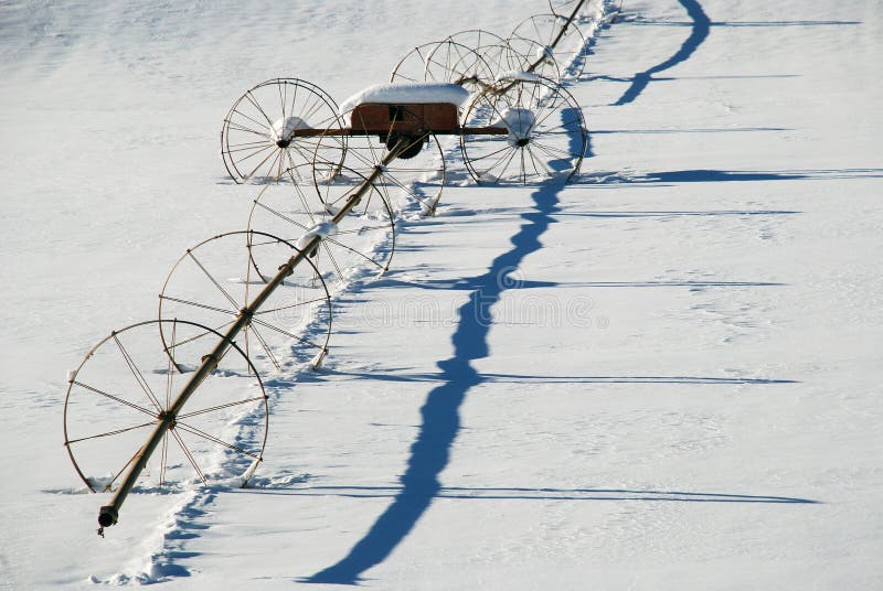 Wheel Line Irrigation System Stock Image - Image of irrigation, pipes ...