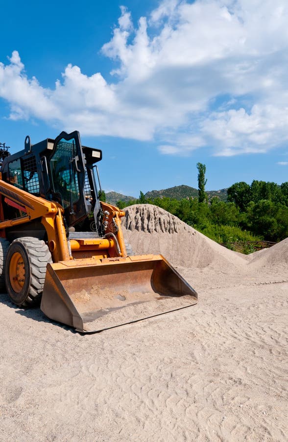 Wheel loader stock photo. Image of machinery, power, sand - 26726646