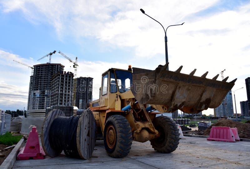 Wheel Crane Loading Unloading Pipes Stock Photos - Free & Royalty-Free ...