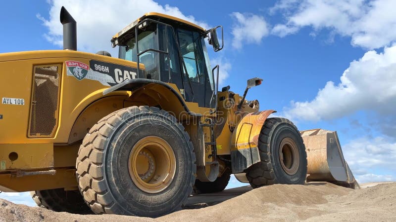 Wheel Loader with a Bucket in Front, Side View Stock Video - Video of ...