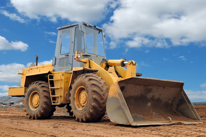 Wheel Loader Excavator Isolated Stock Photo - Image of activity ...