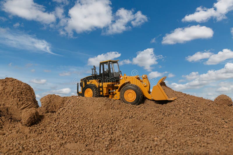 Wheel Loader are Digging the Soil in the Construction Site Stock Image ...
