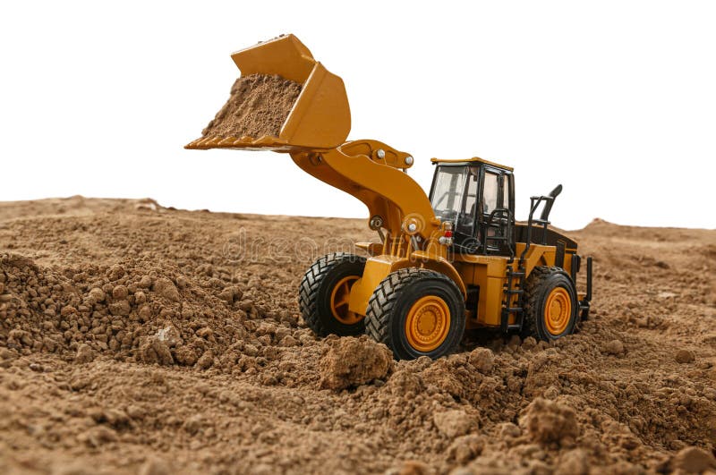 Wheel Loader are Digging the Soil in the Construction Site Stock Photo ...