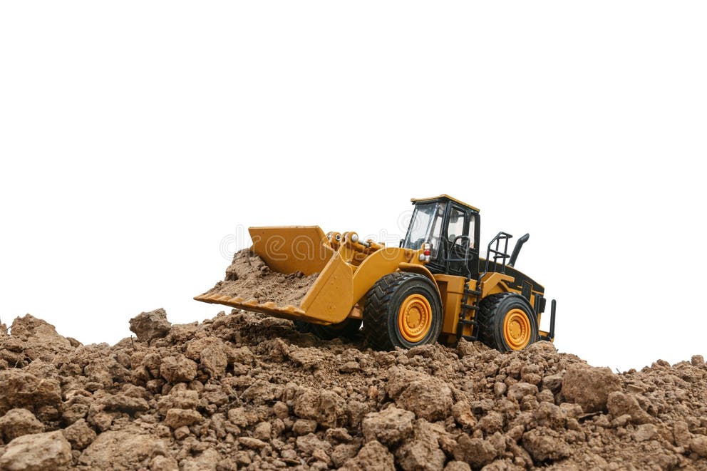 Wheel Loader Digging Soil in the Construction Site. Stock Image - Image ...
