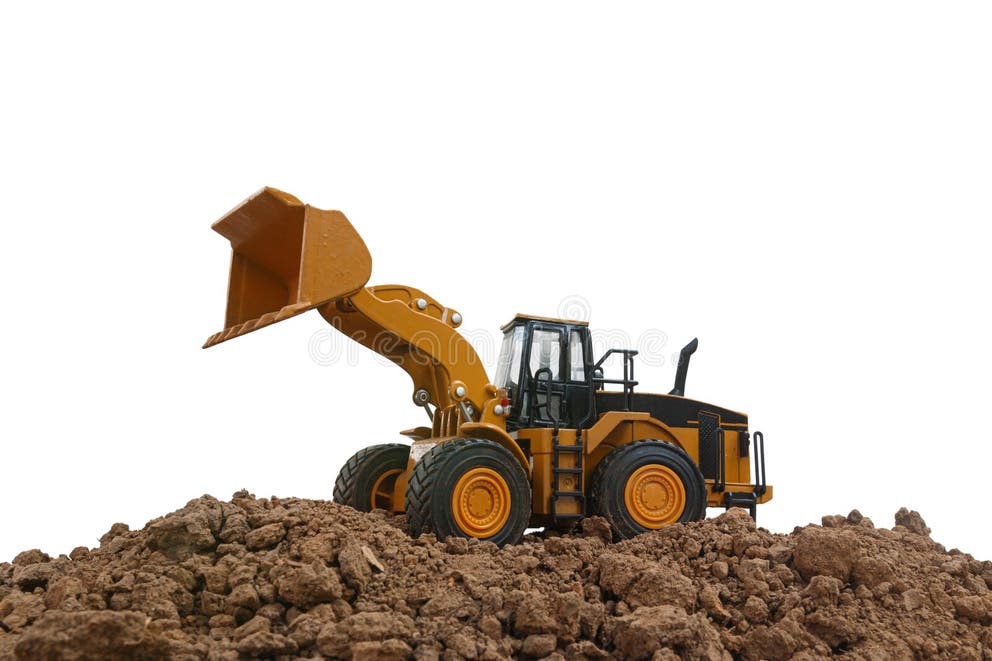 Wheel Loader Digging Soil in the Construction Site Stock Image - Image ...