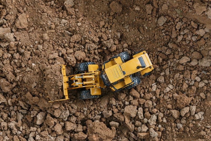 Wheel Loader are Digging the Soil in the Construction Site . Stock ...
