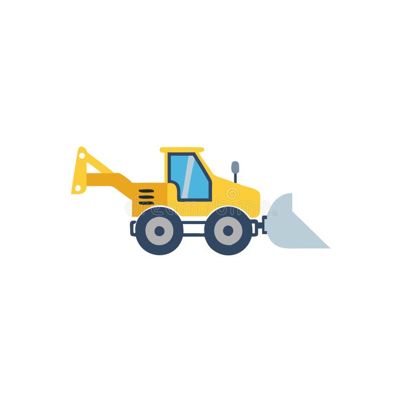 Wheel Loader Icon for Construction Sites Stock Illustration ...